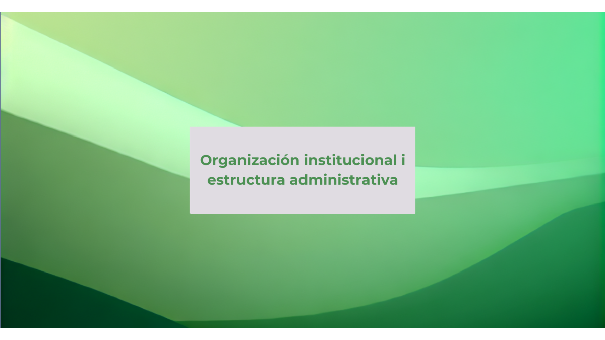 Organización institucional y estructura administrativa - Gestió i ...